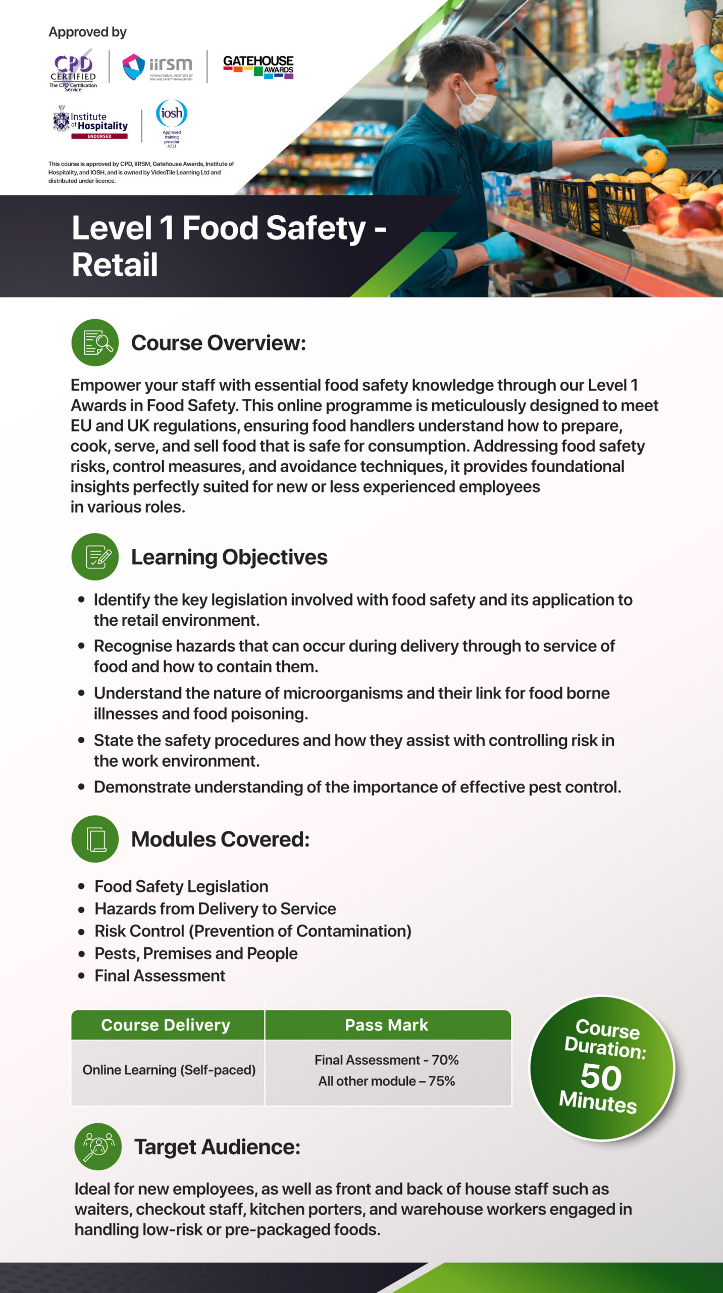 Level 1 Food Safety - Retail - Study 365